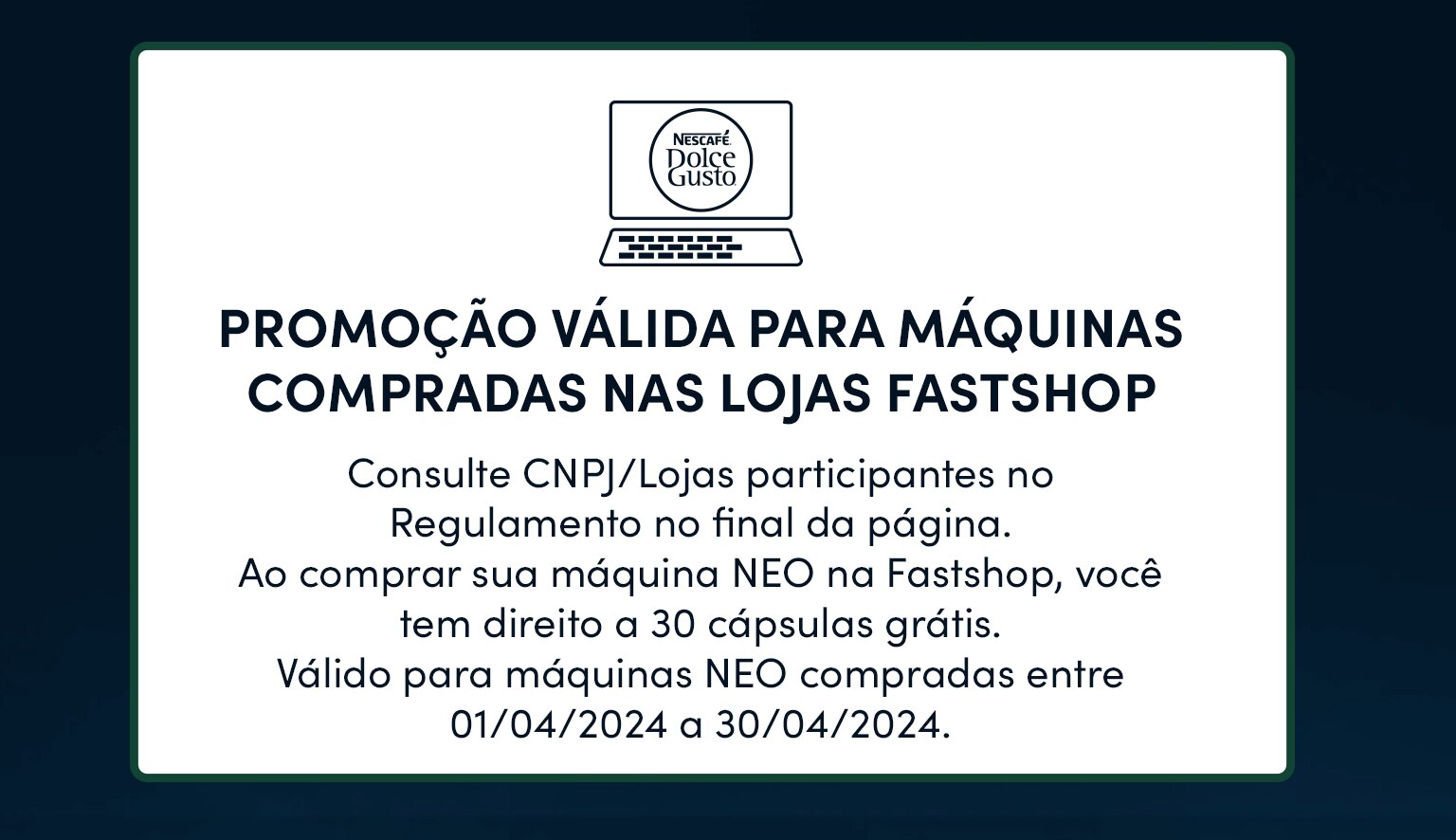 Promoção NEO Fast Shop 2024