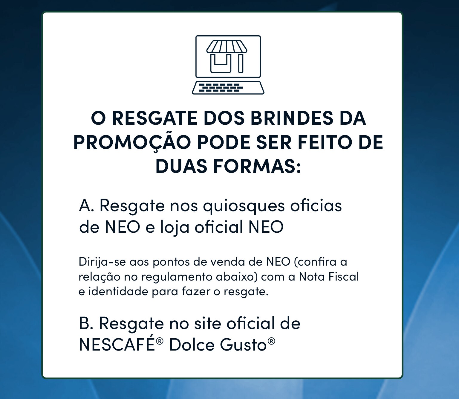Promoção NEO Fast Shop 2024